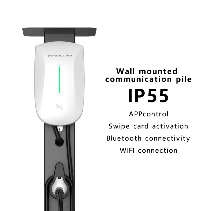 WIFI Connected Single Gun RFID Wall Mounted EV Charging Station Swiping ...